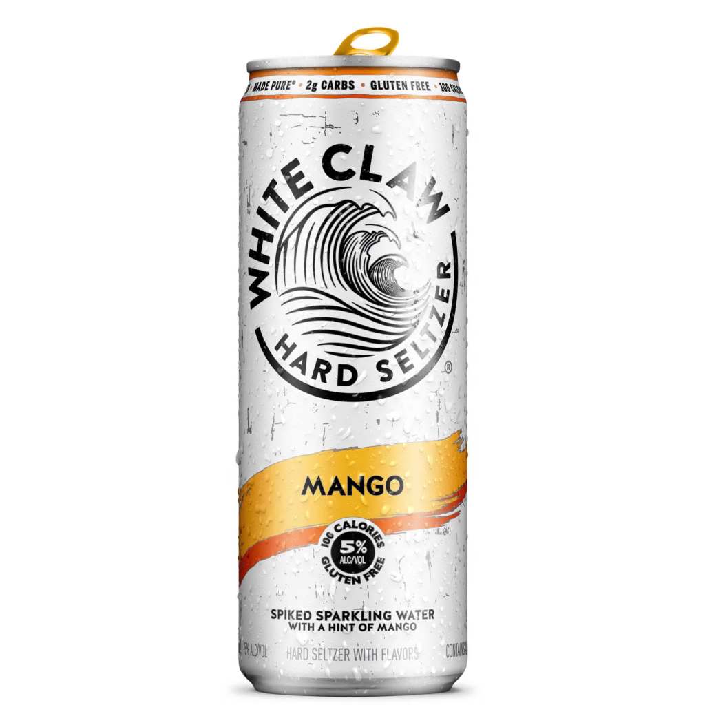 White Claw Hard Seltzer Mango, 12 Pack, 12 fl oz Cans, 5% ABV - Walmart.com