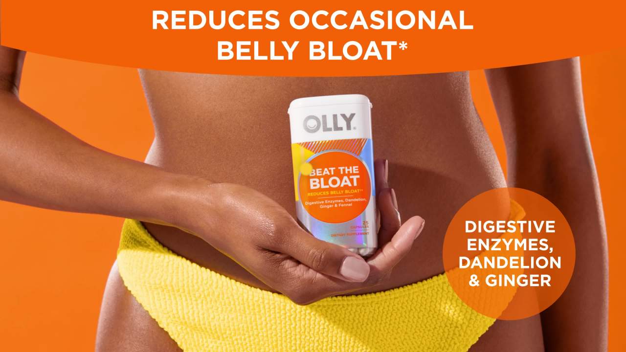 OLLY Beat the Bloat Relief Pills, Digestive Enzyme Support, Dandelion, Ginger, Stomach Comfort ...