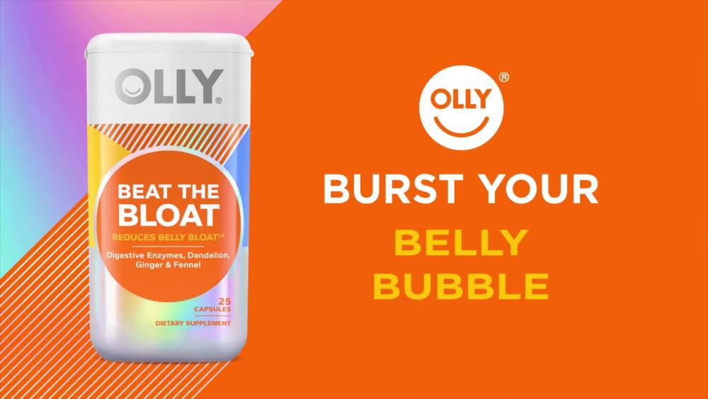 OLLY Beat the Bloat Capsule Supplement, Digestive Enzyme Support, Dandelion, Ginger, 25 Ct ...