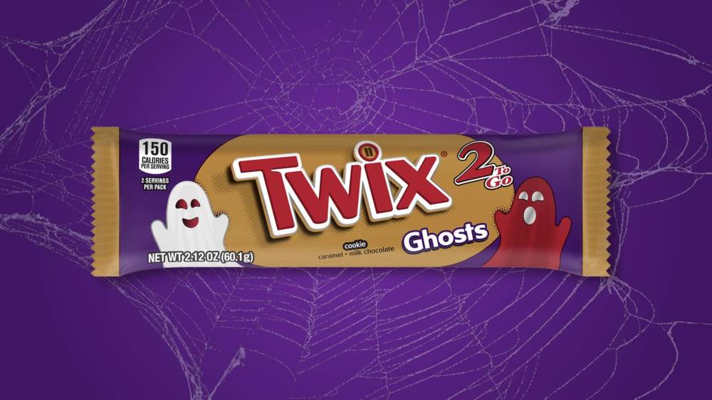 Twix Caramel Ghosts Halloween Chocolate Cookie Candy Bars 2 To Go-2 ...