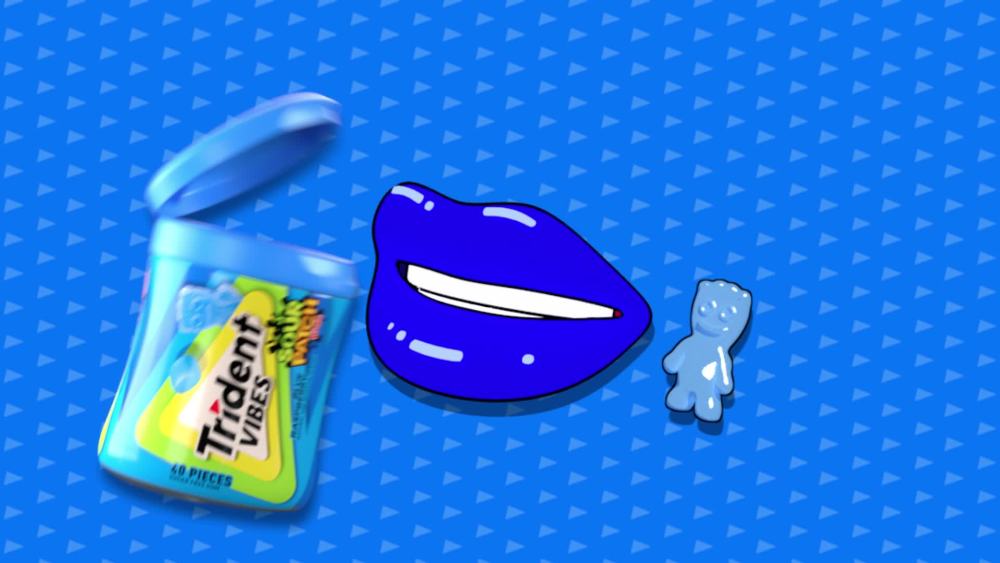 Trident Vibes SOUR PATCH KIDS Blue Raspberry Sugar Free Gum, 6 - 40 ...