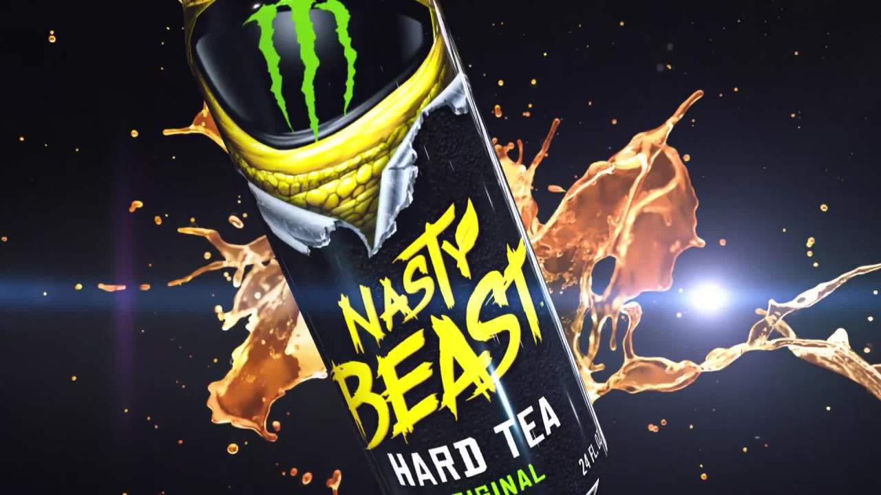 Monster Brewing, The Nasty Beast, Craft Hard Tea, 12 fl oz, 12 Pack ...