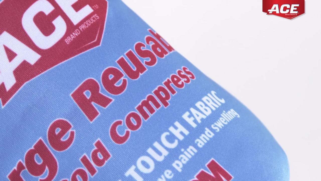 ACE Brand Reusable Cold Compress, Large, Soft, 7.75" x 11.87", 1 Pack ...