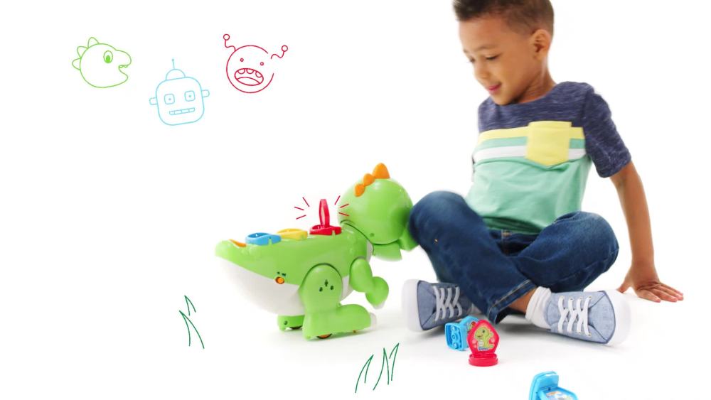 VTech Mix and Match-a-Saurus, Dinosaur Learning Toy for Kids, Green ...