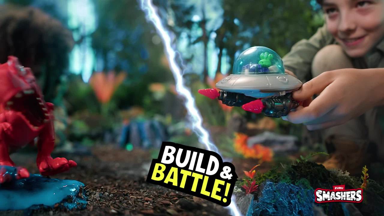 Smashers Dino vs Aliens (Assorted) Collectible Novelty and Gag Toy by ...