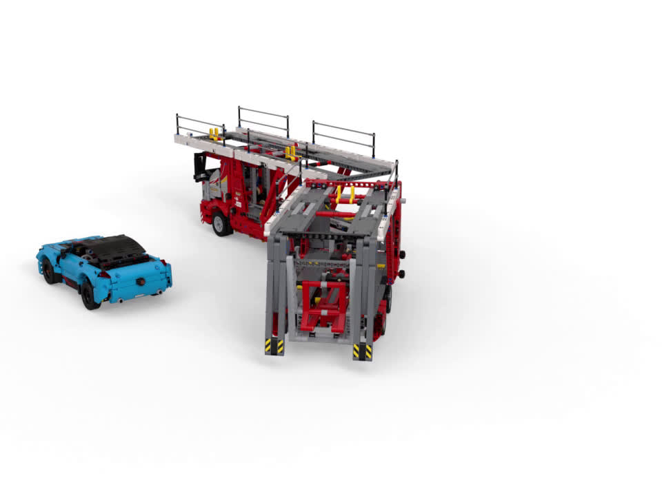 LEGO Technic Car Transporter 42098 Toy Truck and Trailer Building Set ...