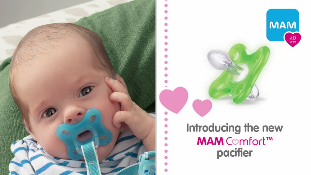 MAM Comfort Pacifier, 0-3 Months, Girl, 2 pack - Walmart.com
