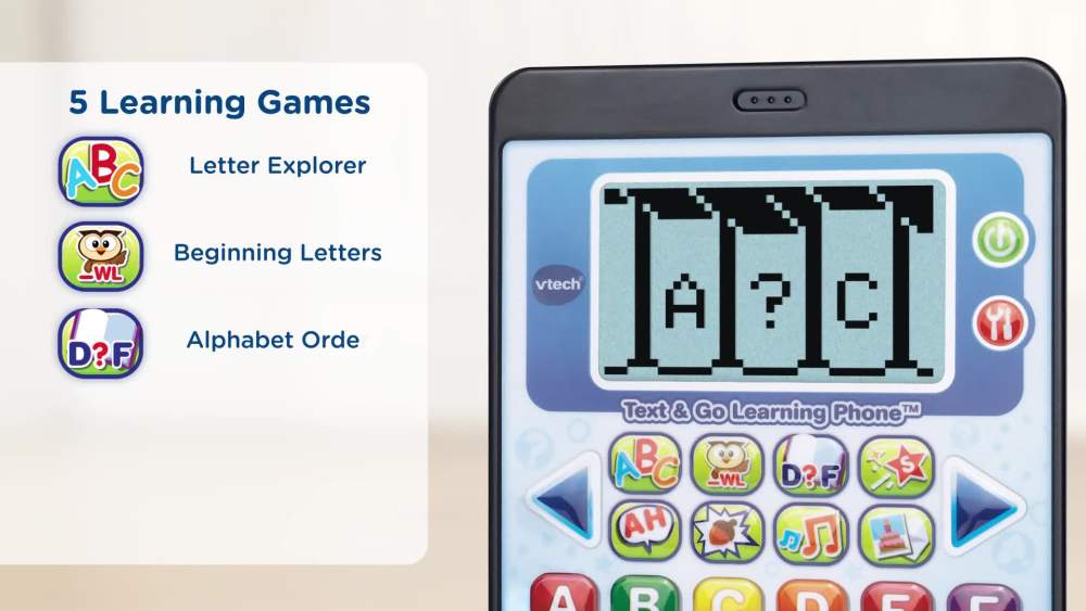 VTech Text and Go Learning Phone, Great Teaching Toy for Toddlers ...