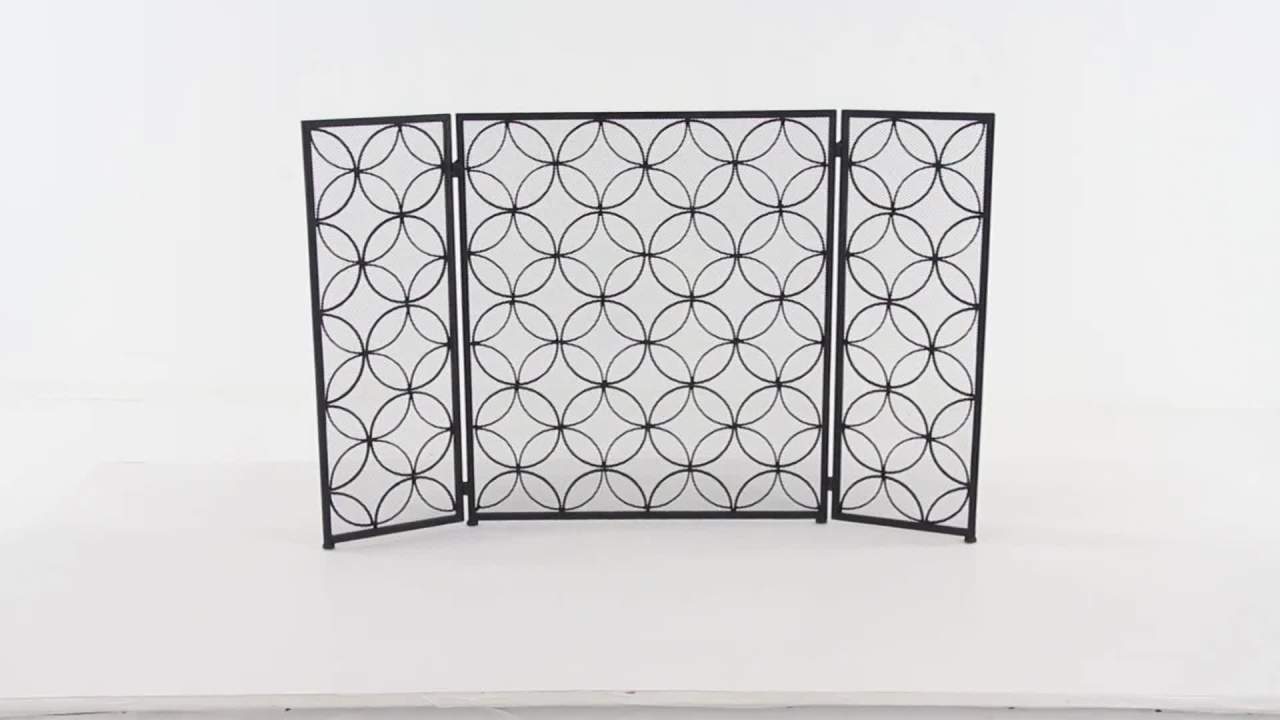 Striking Metal Fire Screen,Black - Walmart.com