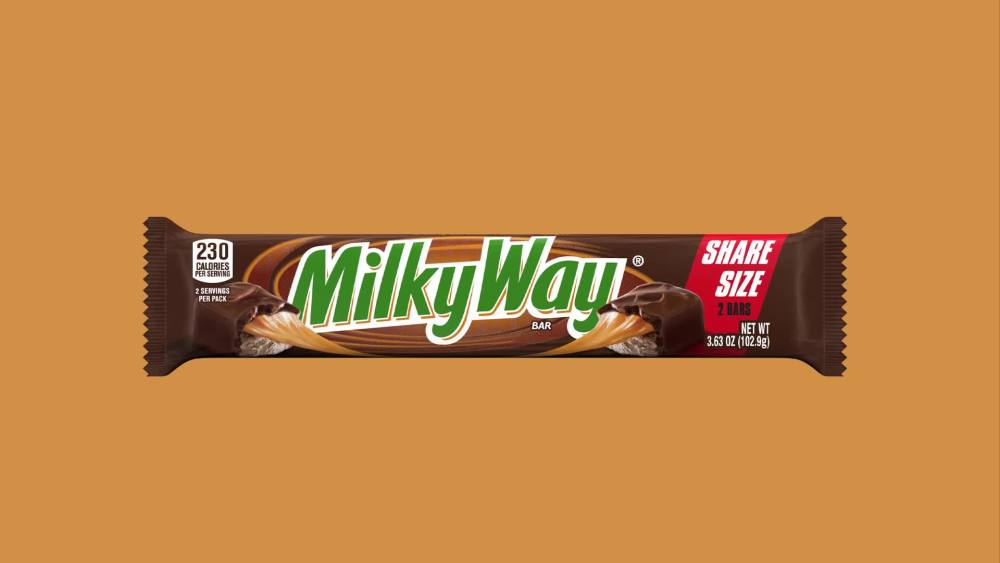Milky Way, Milk Chocolate 2-To-Go Sharing Size Candy Bar, 3.63 oz ...