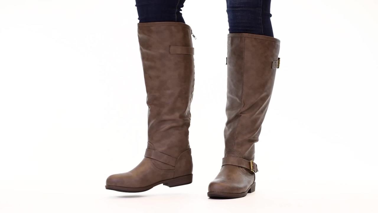 Women's Journee Collection Spokane Wide Calf Brown 10 M - Walmart.com