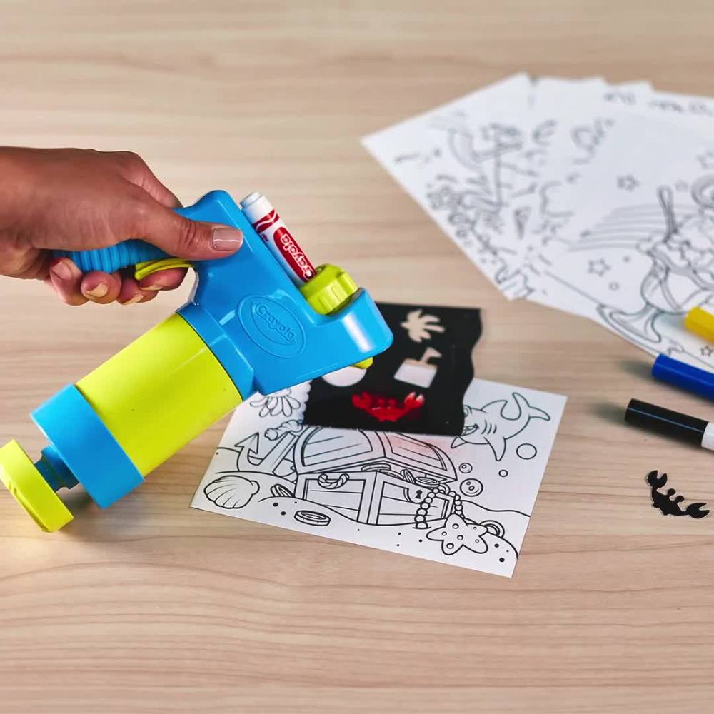 Crayola Mini Marker Sprayer, Washable Art Markers, Art Toys for Kids ...