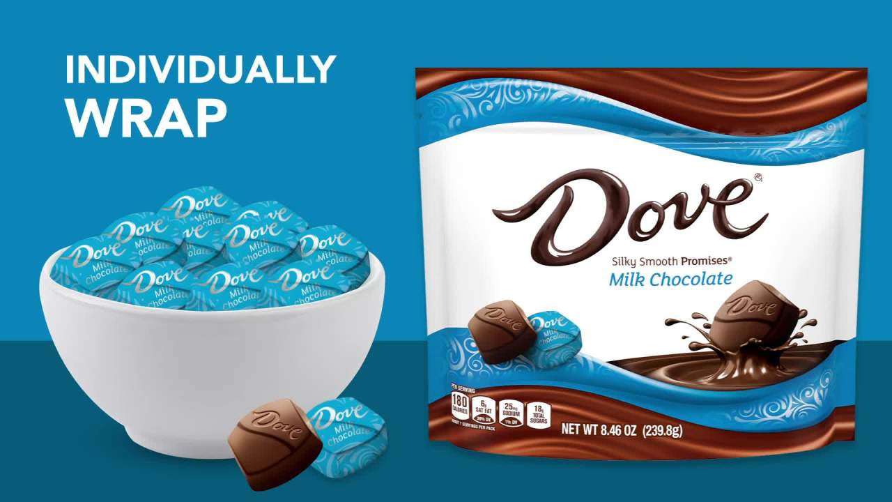 Dove Promises Individually Wrapped Milk Chocolate Candy - 8.46 oz Bag ...