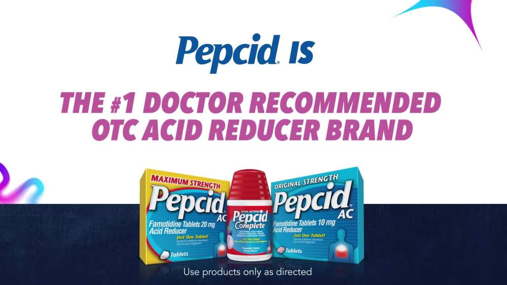 Pepcid Complete Acid Reducer + Antacid Chews, Tropical Fruit, 50 Ct ...