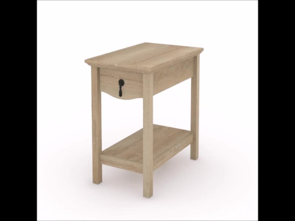 Wood End Table with Drawer, Orchard Oak Finish - Walmart.com