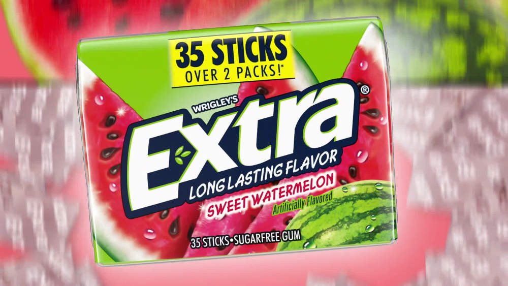 Extra Sweet Watermelon Sugar Free Chewing Gum Pack - 35 Sticks ...