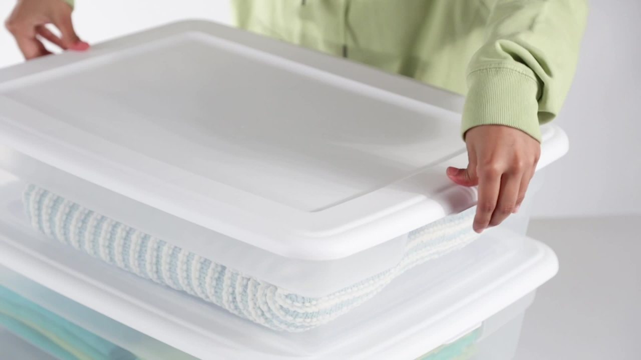 Sterilite 28 Qt. Storage Box Plastic, White - Walmart.com