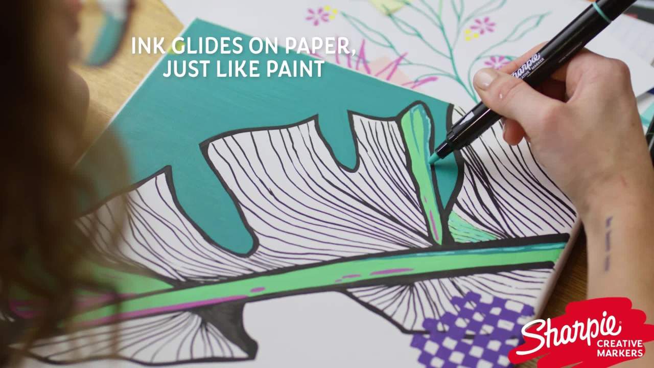 Sharpie Creative Markers, Water-Based Acrylic Markers, Brush Tip ...