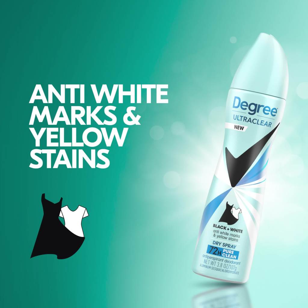 Degree Ultra Clear Long Lasting Antiperspirant Deodorant Dry Spray ...