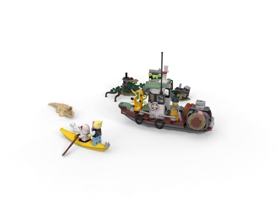 LEGO Hidden Side Augmented Reality (AR) Wrecked Shrimp Boat 70419 (310 ...