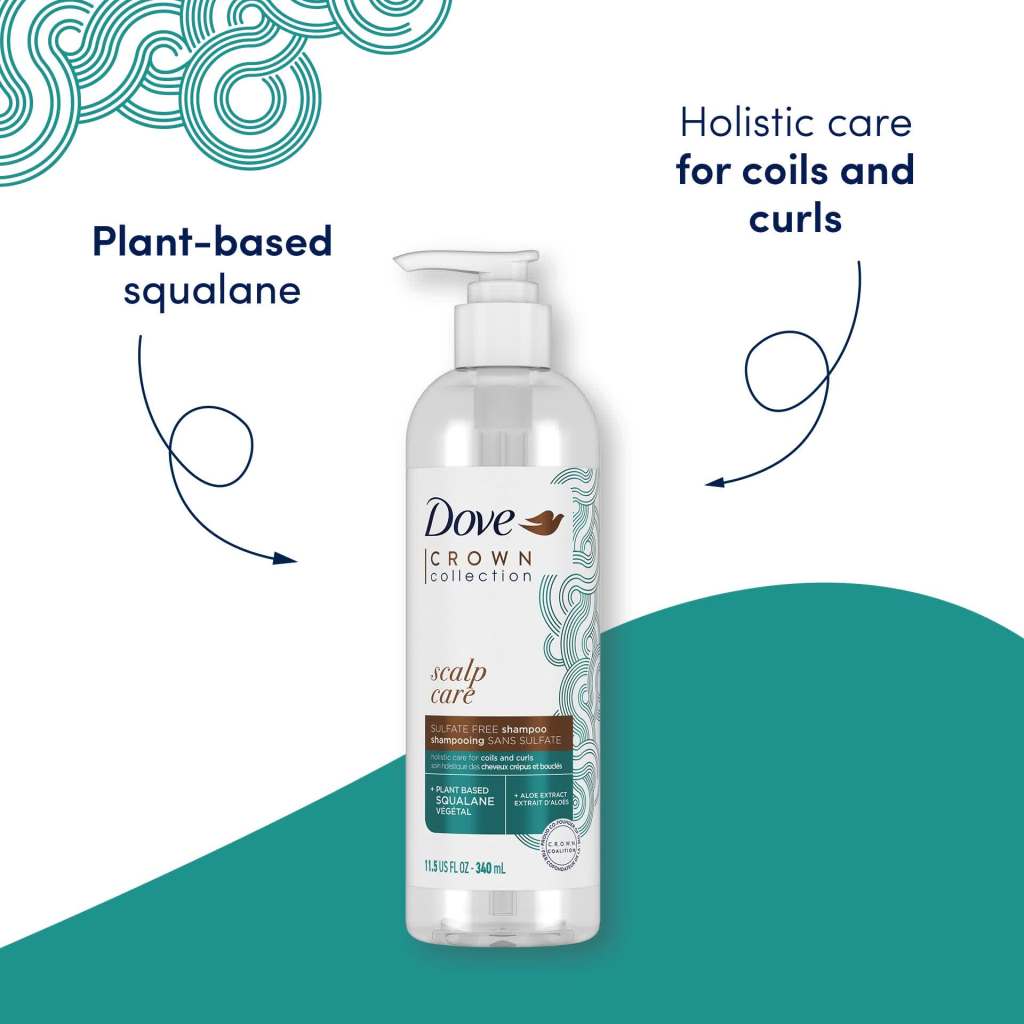 Dove Crown Collection Scalp Care Daily Shampoo for Curly Hair with Aloe ...