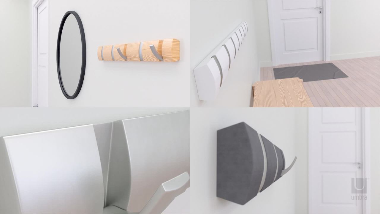 Umbra Flip 5 Hook Wall Mounted Coat Rack - Walmart.com