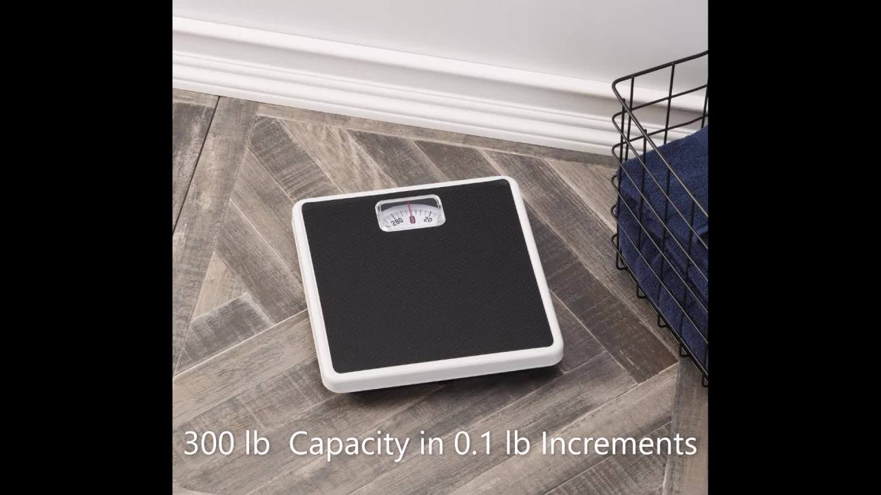 Taylor 9.8” x 9.8” 300 lb Analog Dial Bathroom Scale with Dial Display ...