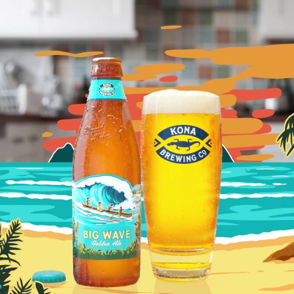 Kona Brewing Co. Big Wave Premium Lager Beer, 12 Pack Beer, 12 FL OZ ...