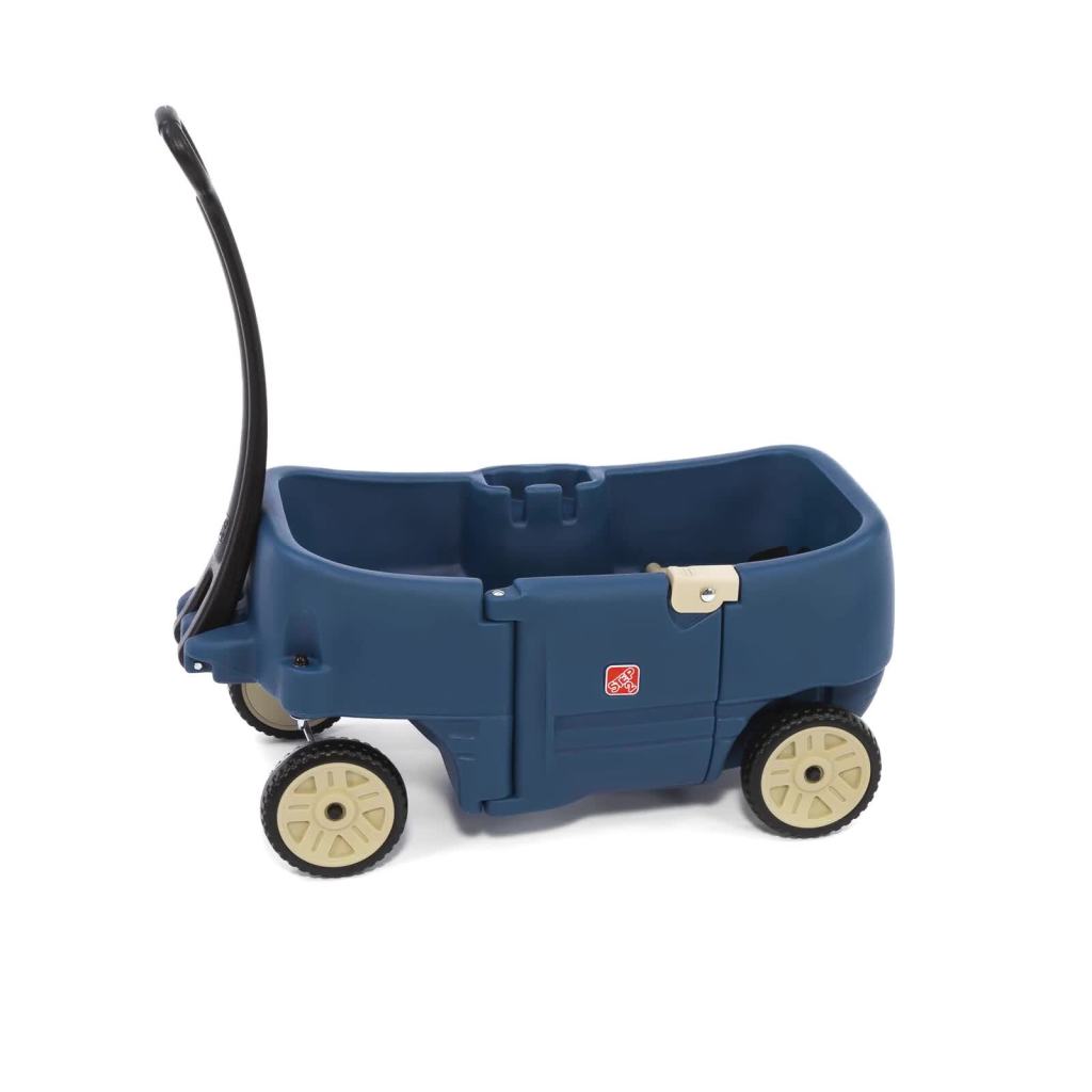 Step2 Two Plus Blue: Foldable Plastic Toy Wagon Ride for Toddlers & Kids with Seats - Walmart.com