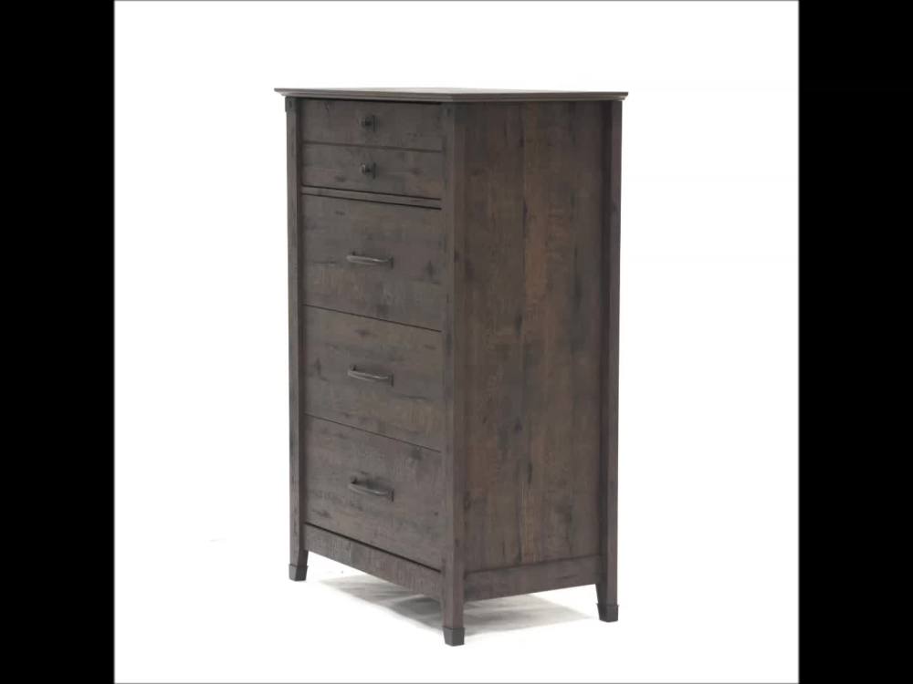Sauder Carson Forge 4-Drawer Dresser, Coffee Oak Finish - Walmart.com