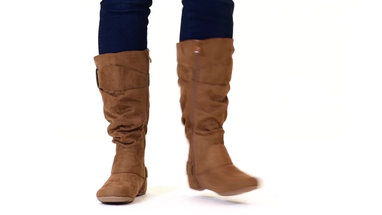 Journee Womens Jester-01 Hidden Wedge Riding Boots - Walmart.com