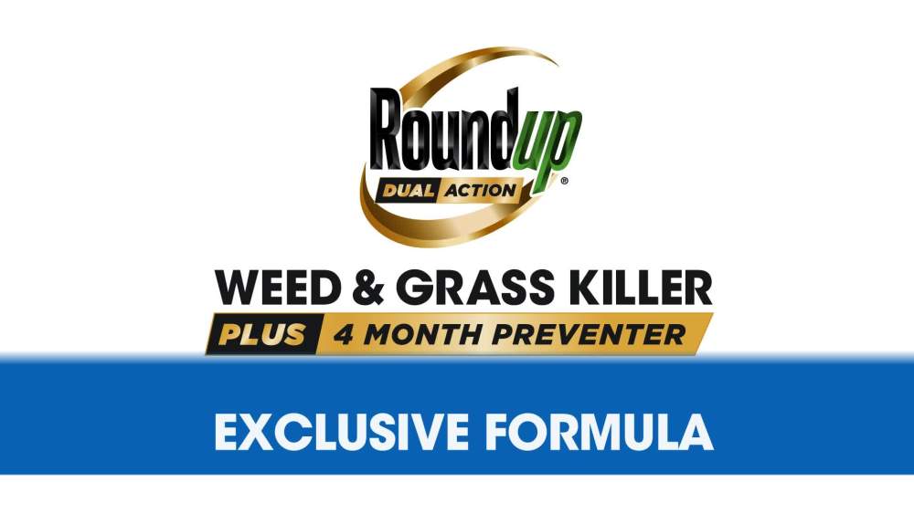 Roundup Dual Action Weed & Grass Killer Plus 4 Month Preventer, 1 gal ...