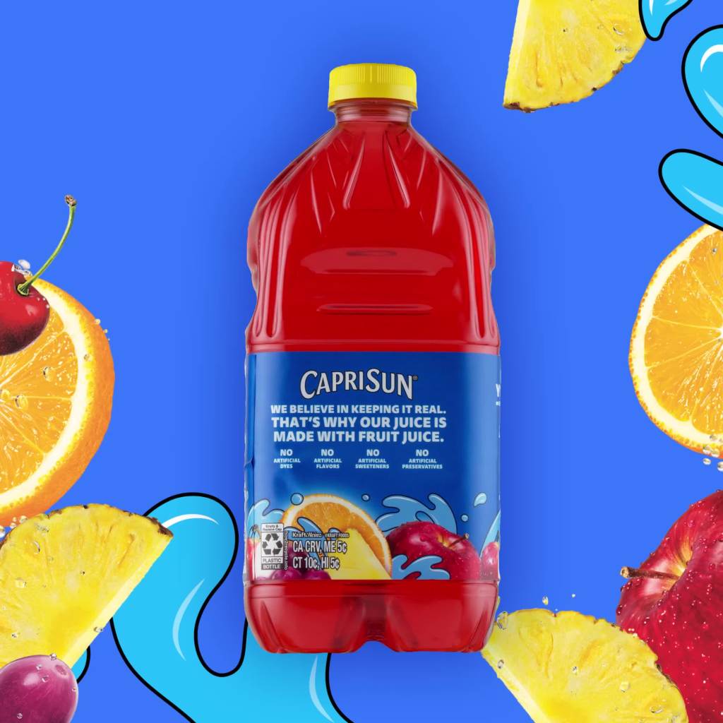 Capri Sun Fruit Punch Juice Drink Blend 64 oz Bottle with 8 Servings ...