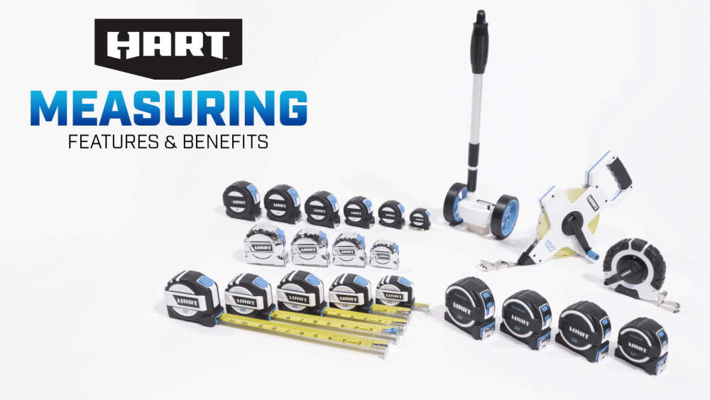 HART 16-Foot Pro Grade Tape Measure, Fraction Markings - Walmart.com