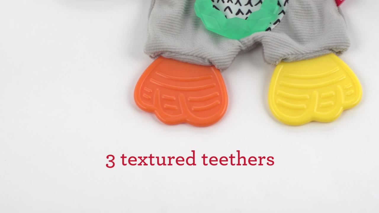Infantino Cuddly Penguin Teether for 0m+ Soft Cuddly Penguin Fabrics ...