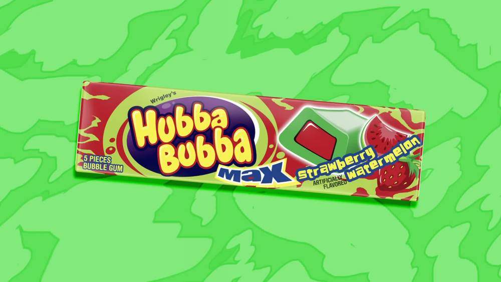 Hubba Bubba Max Strawberry Watermelon Bubble Gum - 5 Piece Pack ...