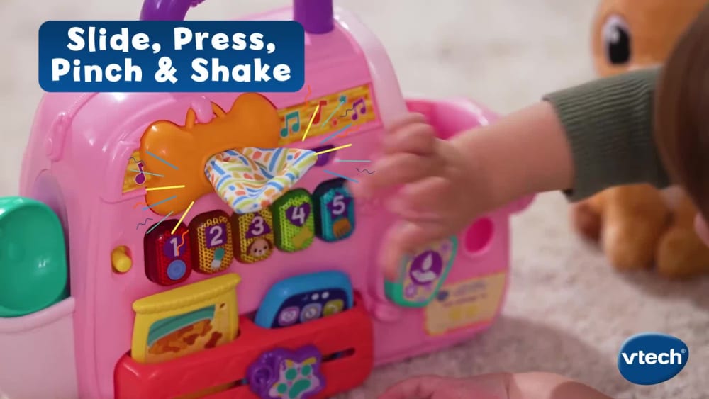 VTech Cutie Paws Puppy Carrier Plush Electronic Pets with Accessories ...