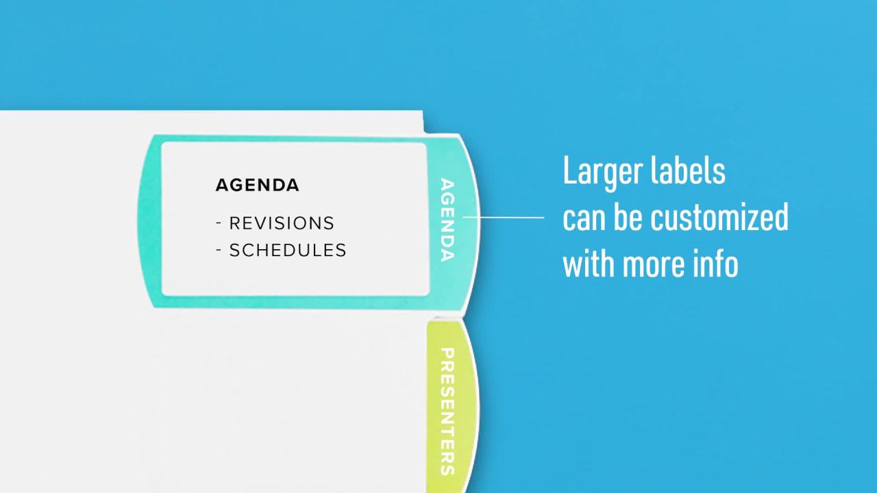 Avery Office Binder Big Tab Printable Label Dividers, Easy Peel Labels ...