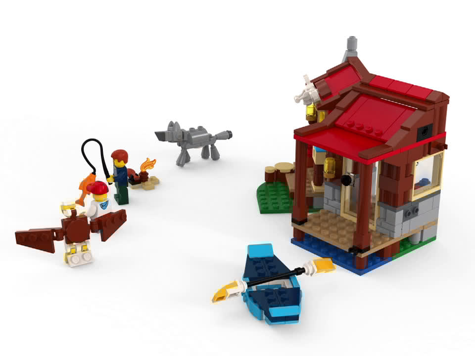 LEGO Creator Outback Cabin 31098 Toy Building Kit (305 Pieces ...