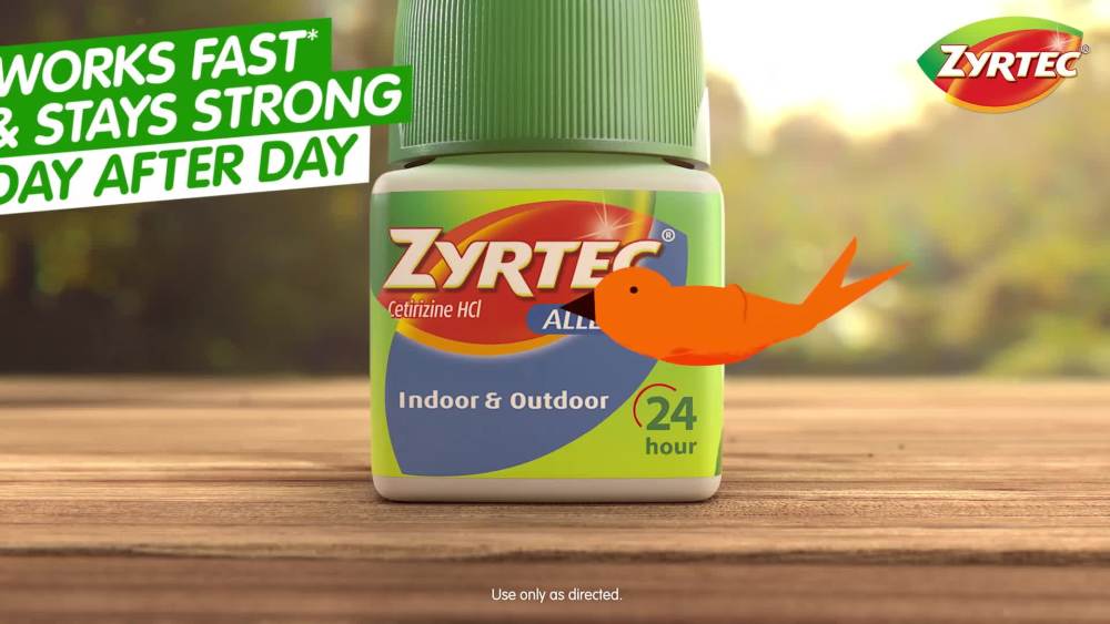 Zyrtec 24 Hour Allergy Relief Tablets with 10 mg Cetirizine HCl, 90 ct ...
