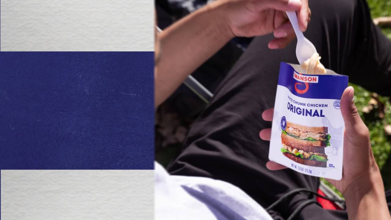 Swanson Fully Cooked White Chicken Chunks 2.6 oz Pouch Ready to Eat ...