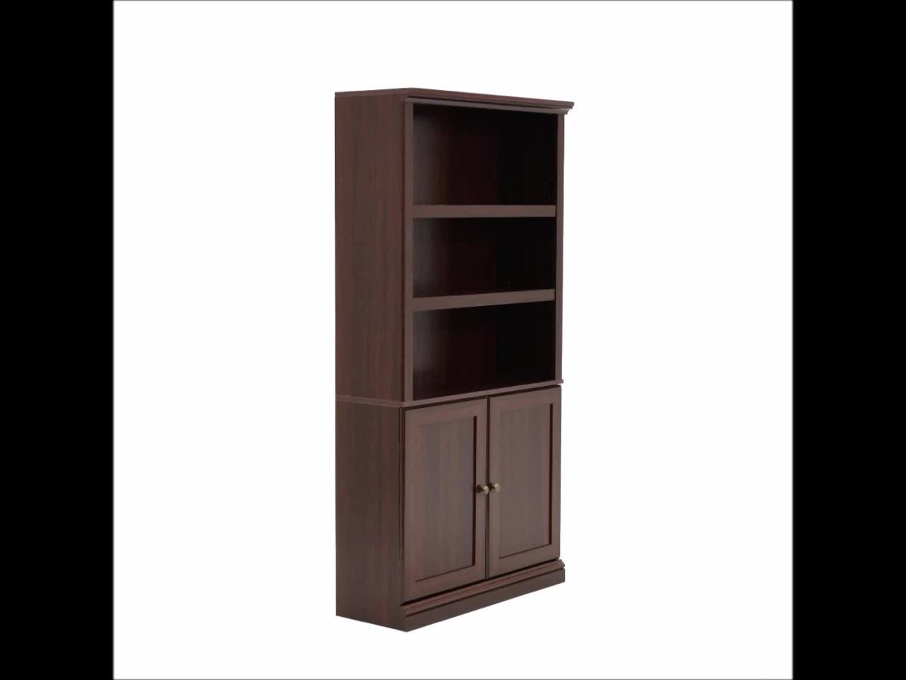 Sauder 5-Shelf Storage Furniture, Select Cherry Finish, Bookshelf with ...