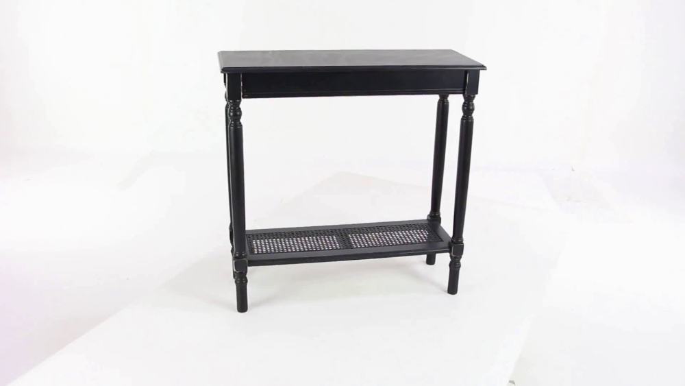 DecMode Black Traditional Wood Console Table, 31"W x 32"H - Walmart.com
