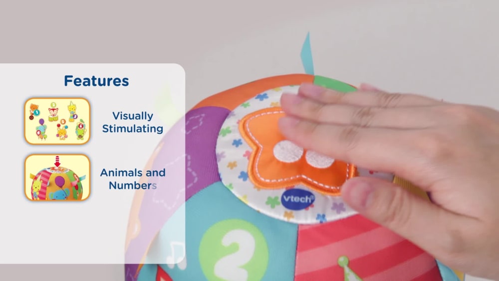 VTech Inflatable Children's Roll and Discover Toy Ball, Plush ...