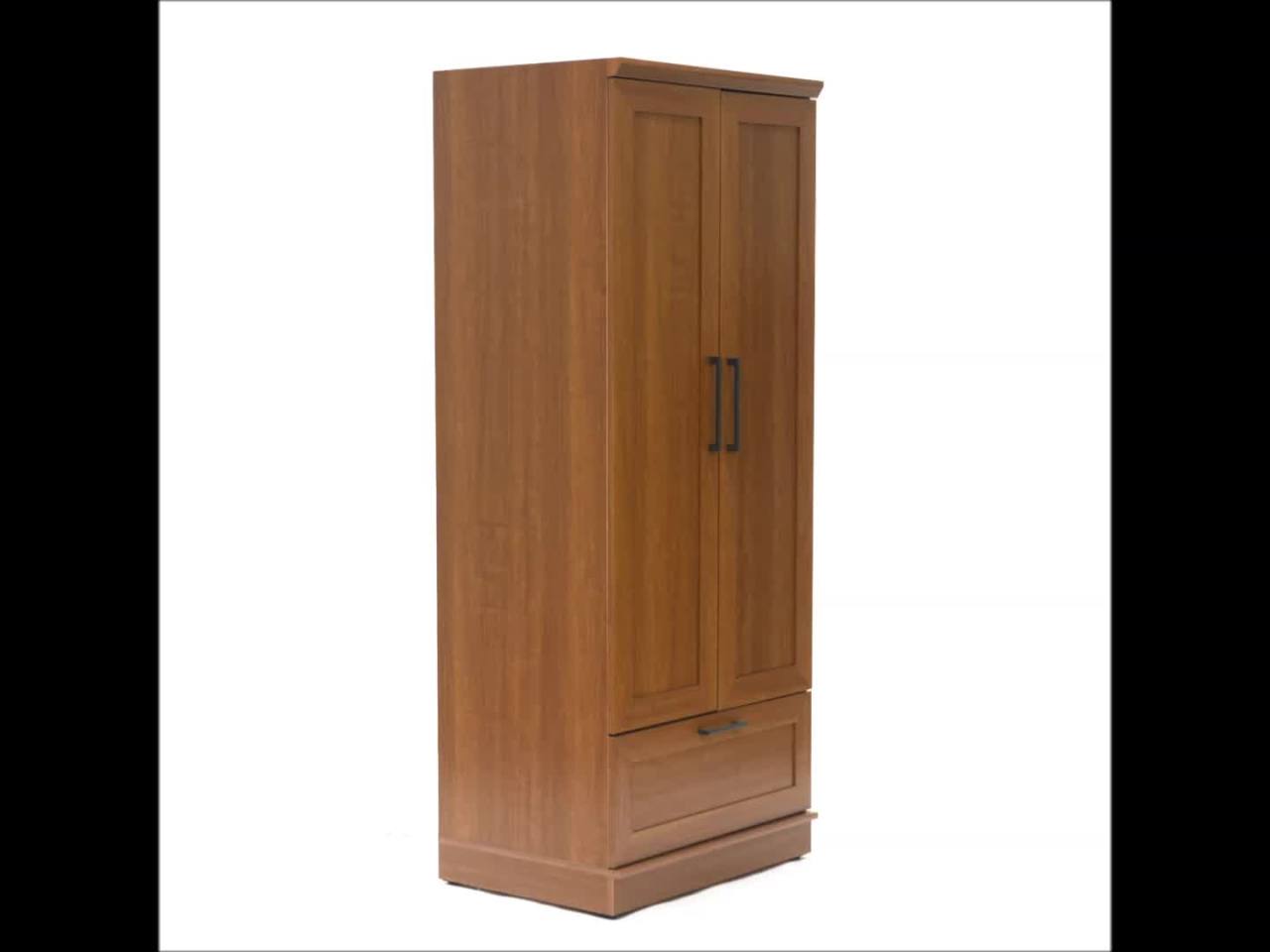 Sauder Homeplus Tall Wardrobe Armoire with Storage Doors and Adjustable ...