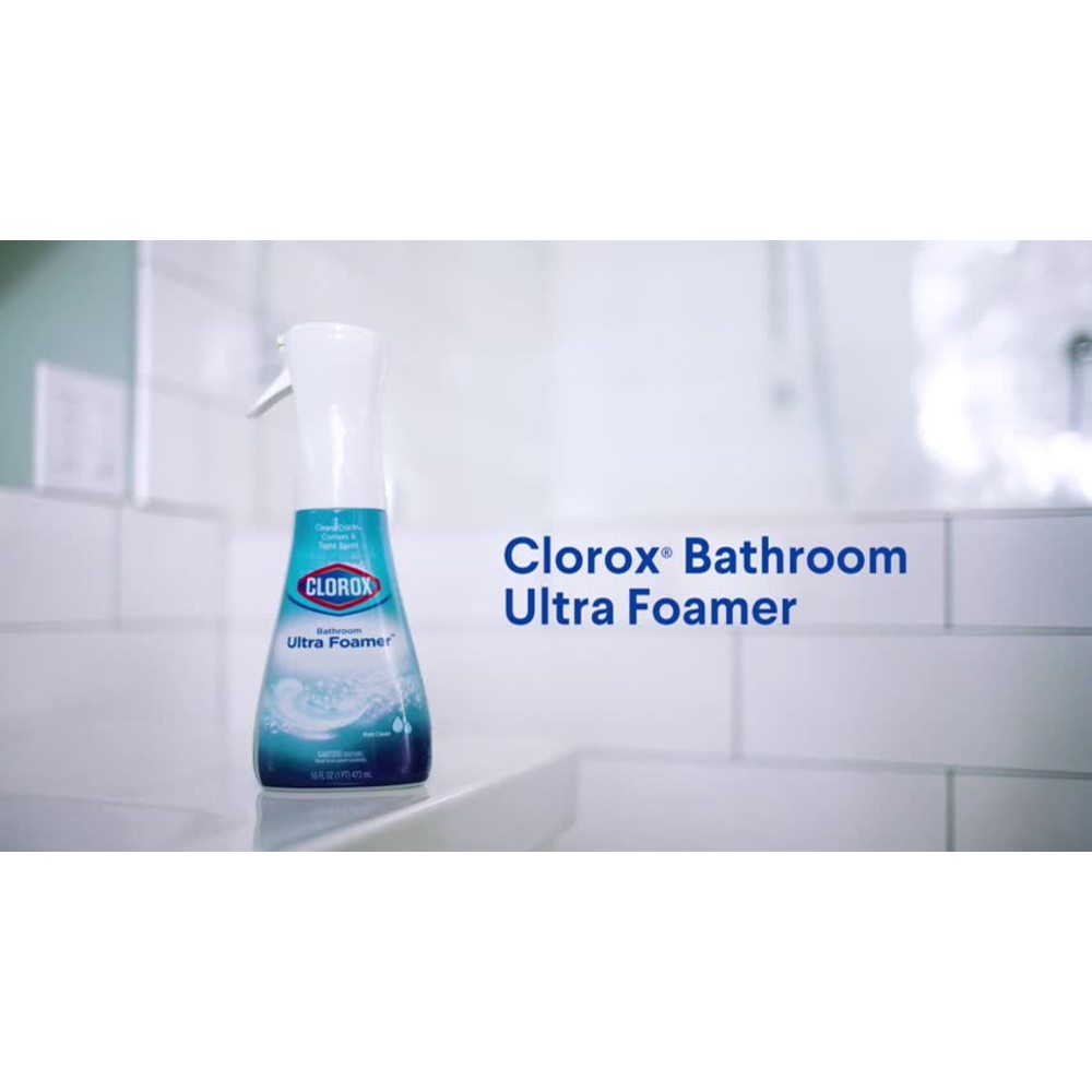 Clorox Bathroom Ultra Foamer Cleaner Spray, Island Blossom, 16 fl oz ...