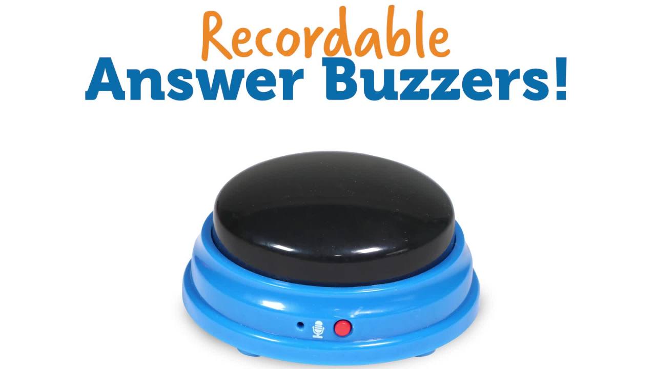 Learning Resources Recordable Answer Buzzers - Sound Effect Button ...