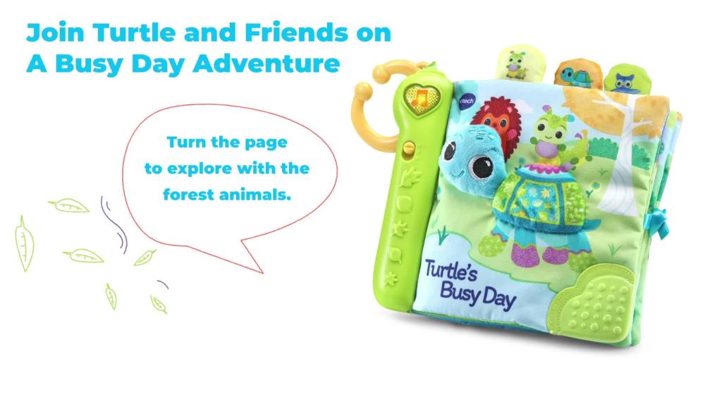 VTech Turtle's Busy Day Soft Book With 7 Interactive Pages - Walmart.com