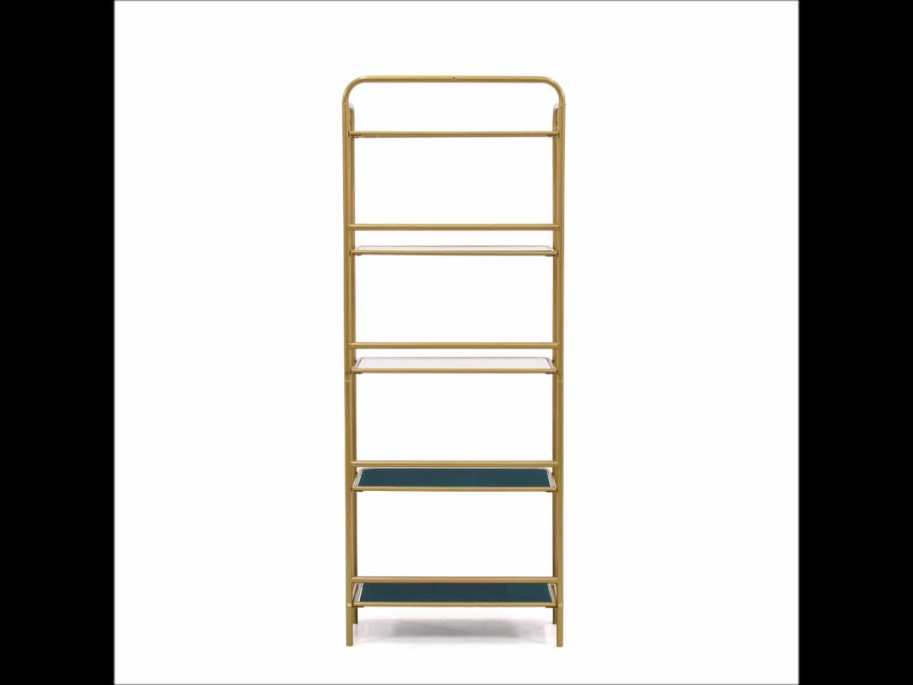 Sauder Coral Cape Bookcase, Satin Gold Finish - Walmart.com