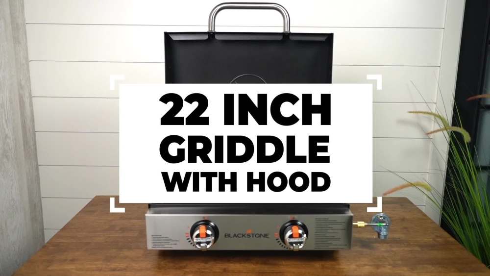 Blackstone 2-Burner 22" Tabletop Griddle with Hood Omnivore Plate and ...